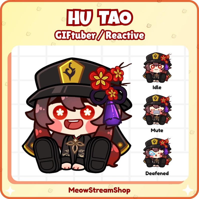 Hu Tao Giftuber / Fugi / Veadotube Discord Reactive Gif / Twitch ...