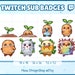 8x Twitch Sub, Bit Badges - Fruit Juice Box - Sub Badges for Streamer ...
