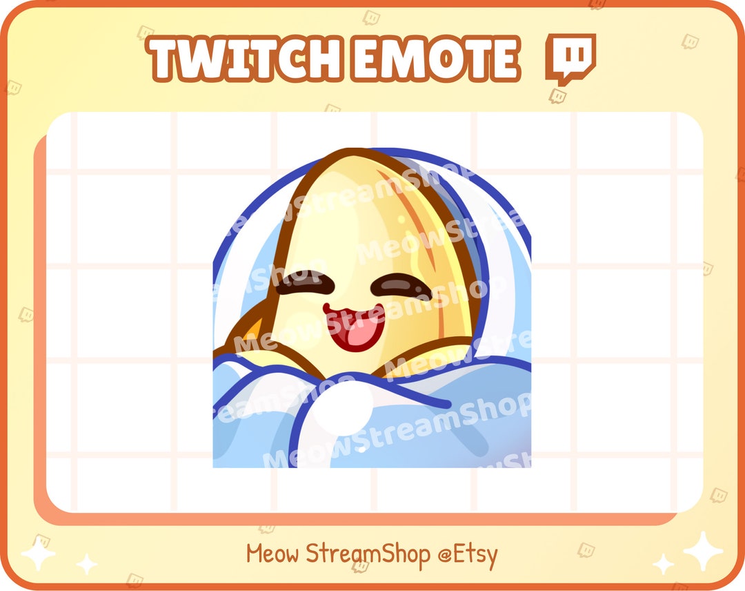 Twitch Emote / Cute Banana Comfy, Cozy, Blanket Emotes / Kawaii Banana ...