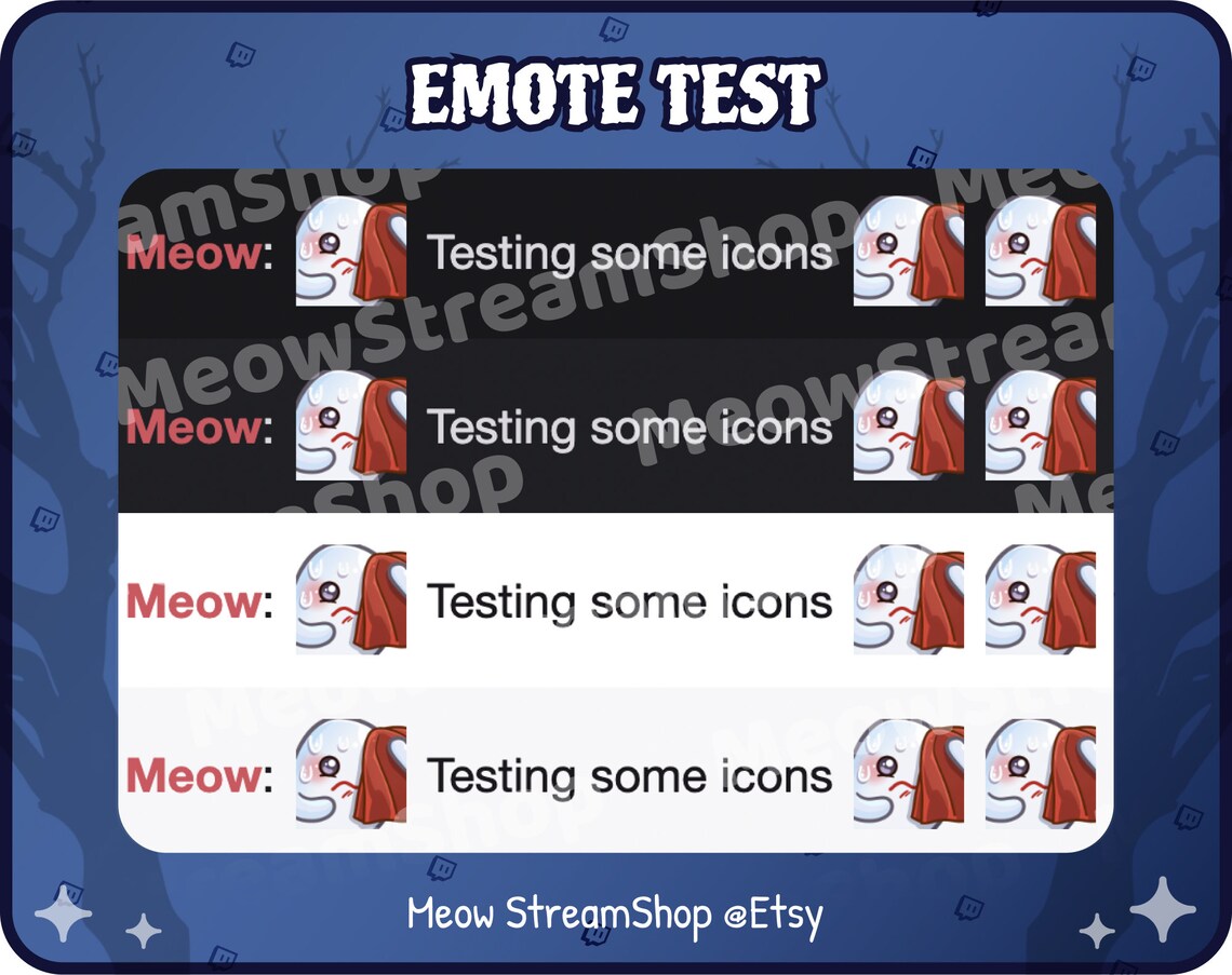 Twitch Emote / Cute Ghost Sweating Sweat Panic Wiping Sweat - Etsy
