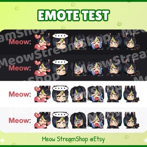 Twitch Emote / Tighnari Emotes Pack #1 (heart, Flat, Scared, Cry, Shy ...