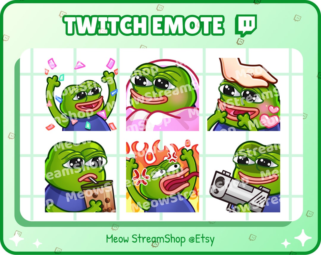 Twitch Emote / Cute Peepo Meme Emotes Pack 2 rage, Sip, Gun, Comfy, Pat ...