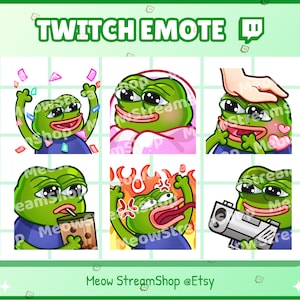 Twitch Emote / Cute Peepo Meme Emotes Pack 2 rage, Sip, Gun, Comfy, Pat ...
