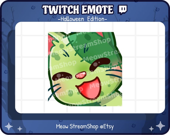 Twitch Emote / Cute Zombie Cat Ayaya Happy Laugh Giggle - Etsy