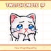 Twitch Emote / Cute White Cat Sad, Cry, Tears Emotes / Kawaii Kitten ...