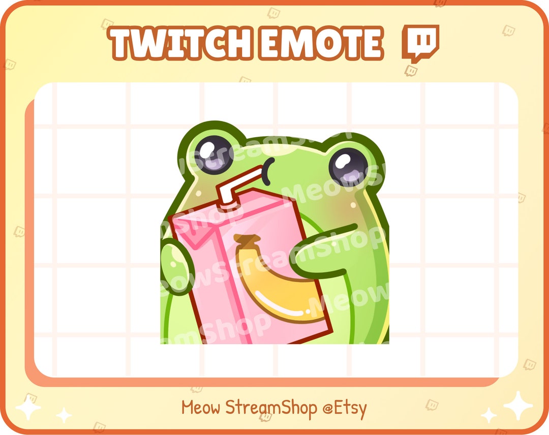 Twitch Emote / Cute Frog SIP, Drink Emote / Cute Frog Toad Sub Emoji - Etsy