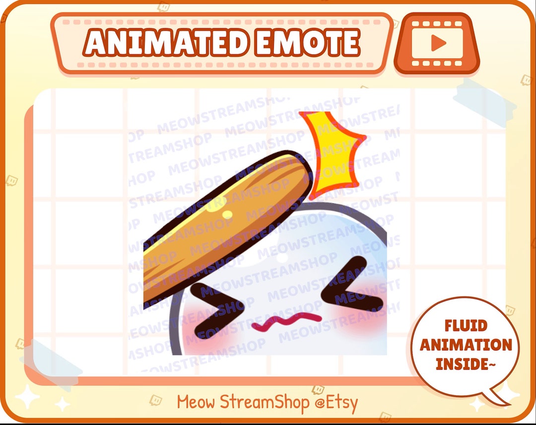 Twitch Animated Emote / Cute Ghost Animated Emotes Bonk, Bonked, Hammer ...