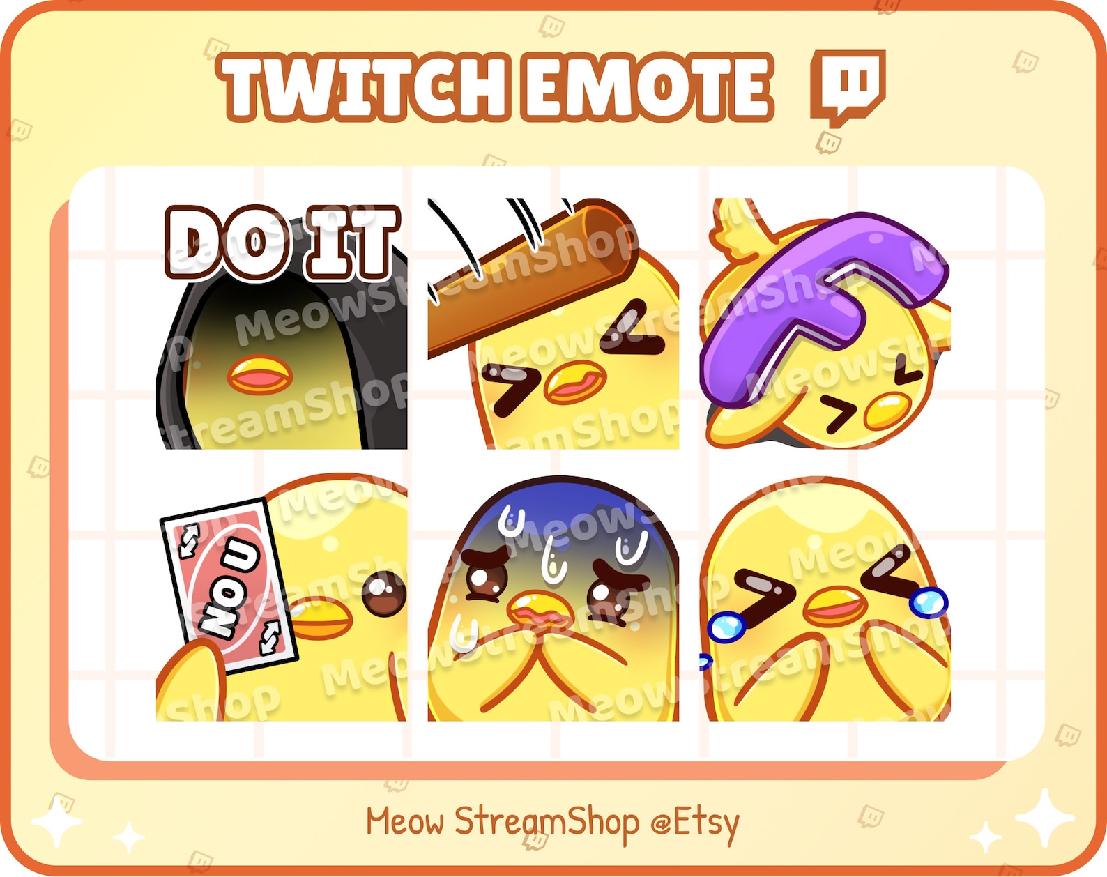 Twitch Emote / Cute Chick Emotes Pack #7 (evil Do It, Bonk Bonked, F ...