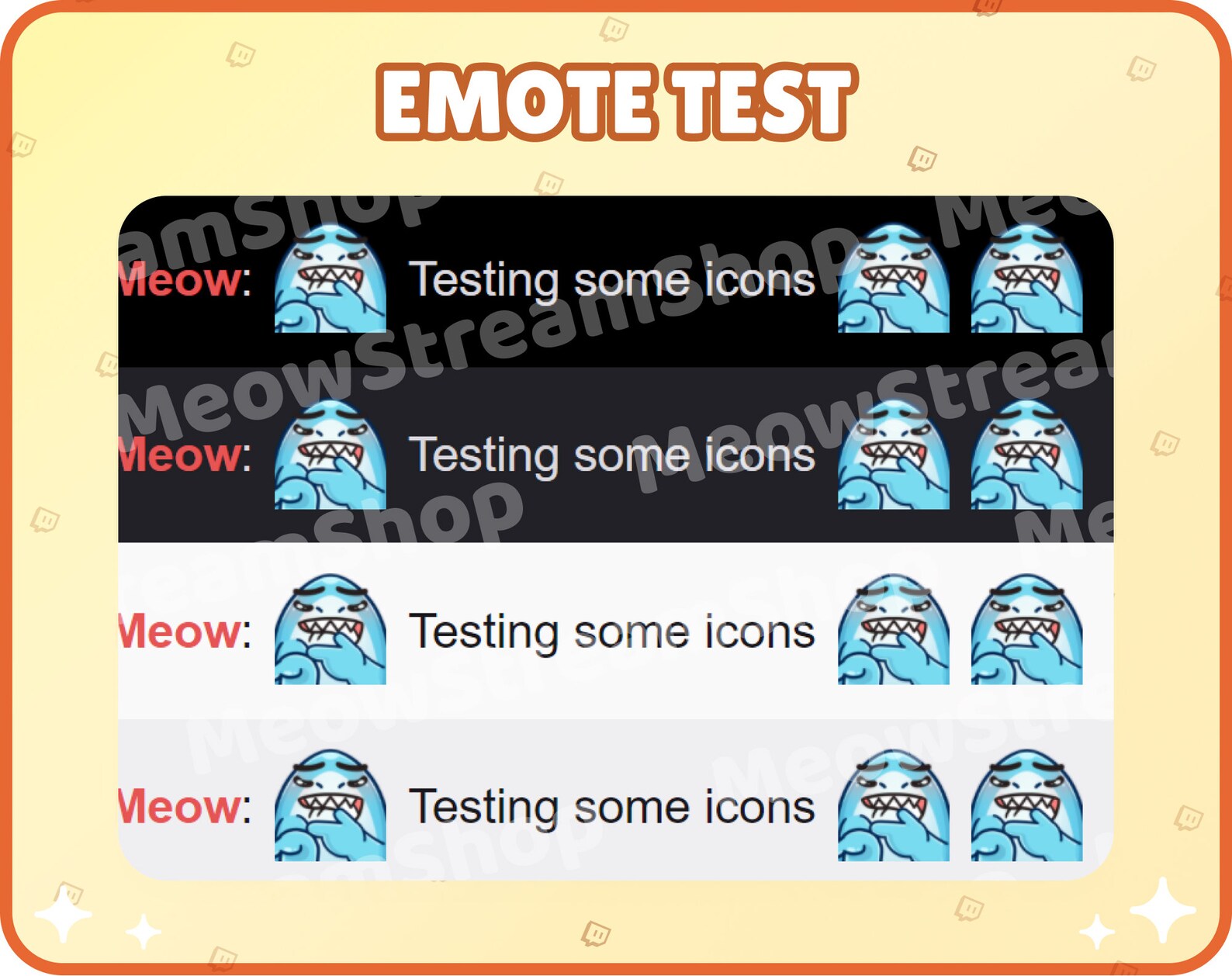 Twitch Emote / Cute Shark Face Sheesh Sheeesh / Kawaii Sharks | Etsy