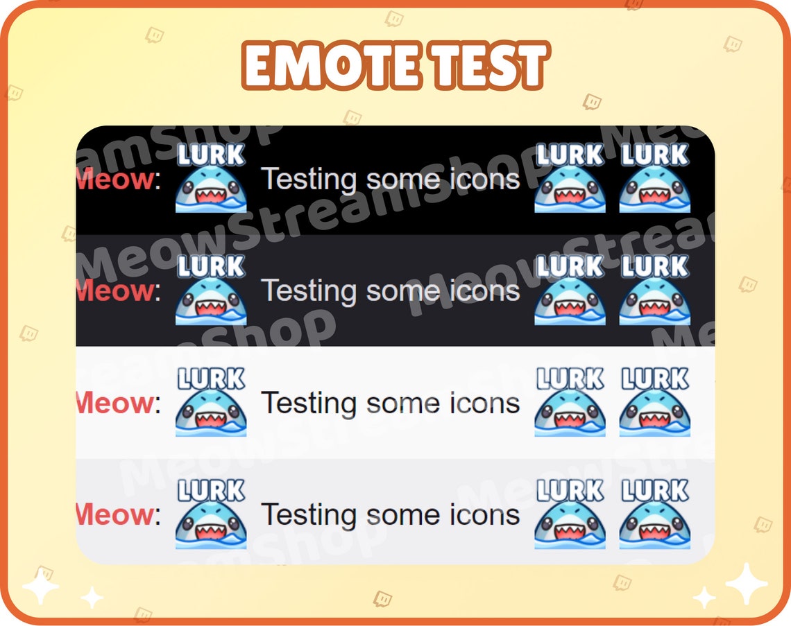 Twitch Emote / Cute Shark Lurk Emotes / Kawaii Sharks Baby | Etsy