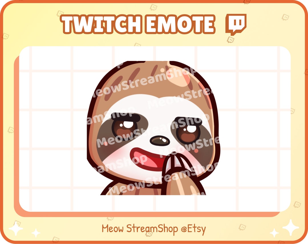 Twitch Emote / Cute Sloth Smug Evil Smirk Naughty Emotes / - Etsy
