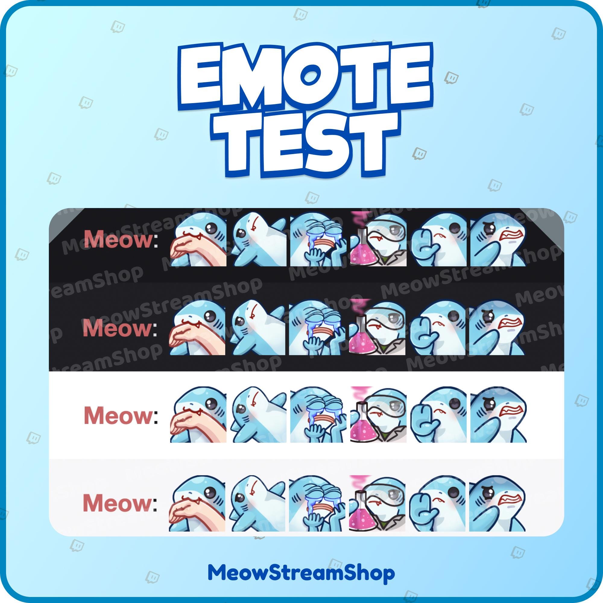 Twitch Emote / Cute Shark Mega Pack #3 Emotes ( 24 Emotes Ready to Use ...