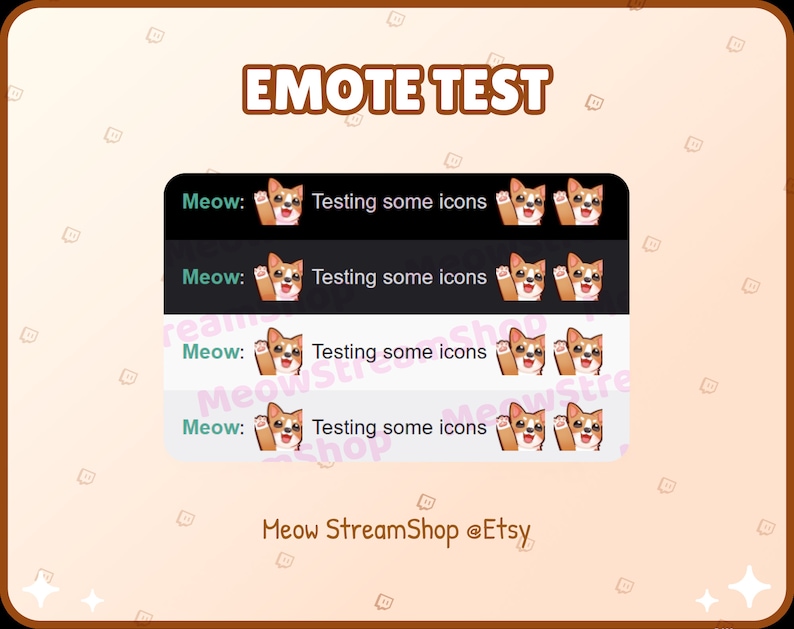 Twitch Emote / Corgi Hi Hello Hey Emoji for Streamer / Pet - Etsy