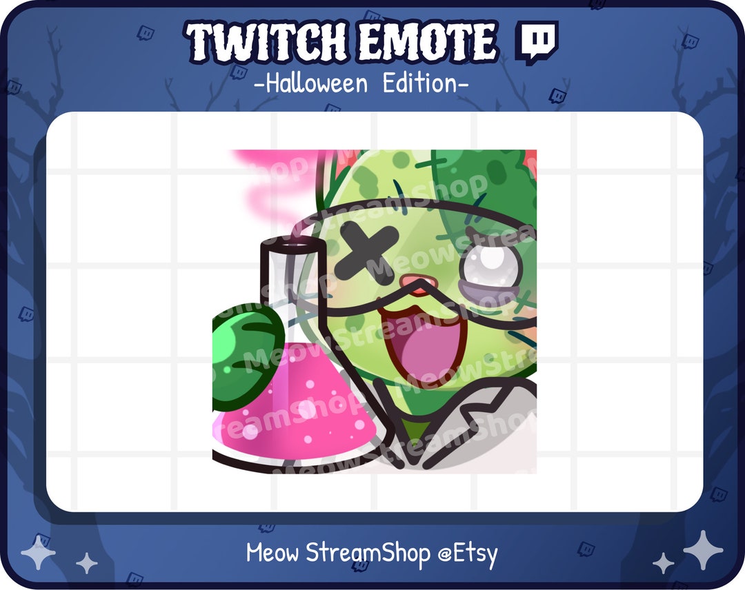 Twitch Emote / Cute Zombie Cat Science, Chemistry, Lab Emotes / Kawaii ...