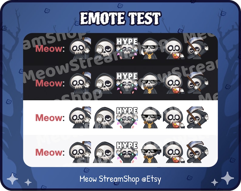 Twitch Emote / Cute Grim Reaper Mega Pack #1 Emotes ( 24 Emotes Ready ...