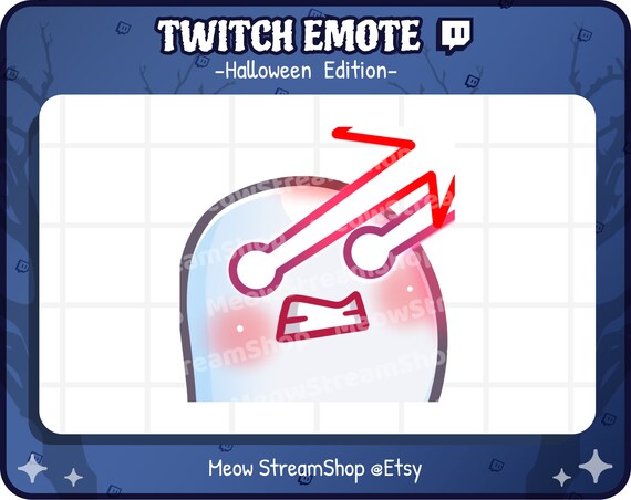 Twitch Emote / Cute Ghost Laser Angry Laser Eye Emote / - Etsy Australia