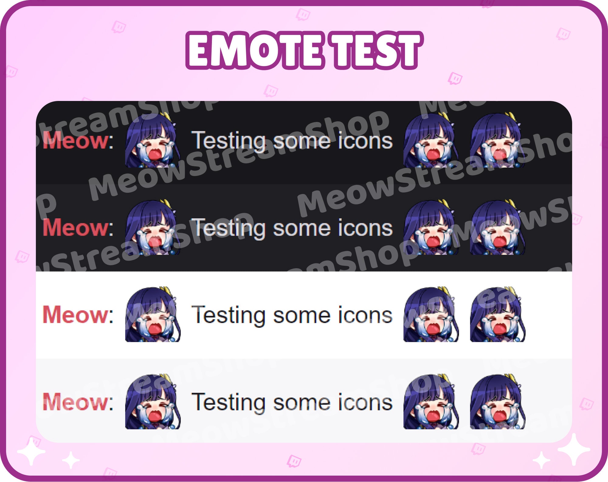 Twitch Emote / Baal Raiden Shogun Cry Sad Crying Tears Emote - Etsy Canada