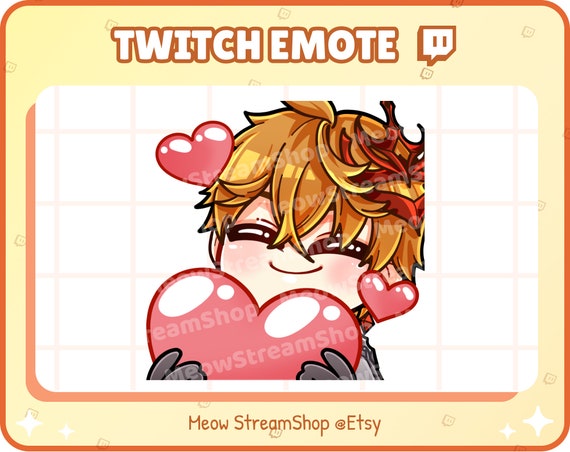 Twitch Emote / Childe Tartaglia Heart Emotes / Genshin Impact - Etsy ...