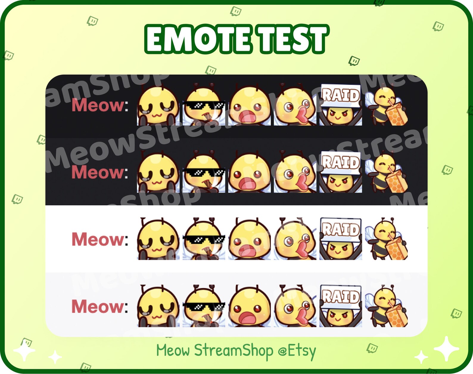 Twitch Emote / Cute Bee Mega Pack #1 Emotes (24 Emotes Ready to Use ...