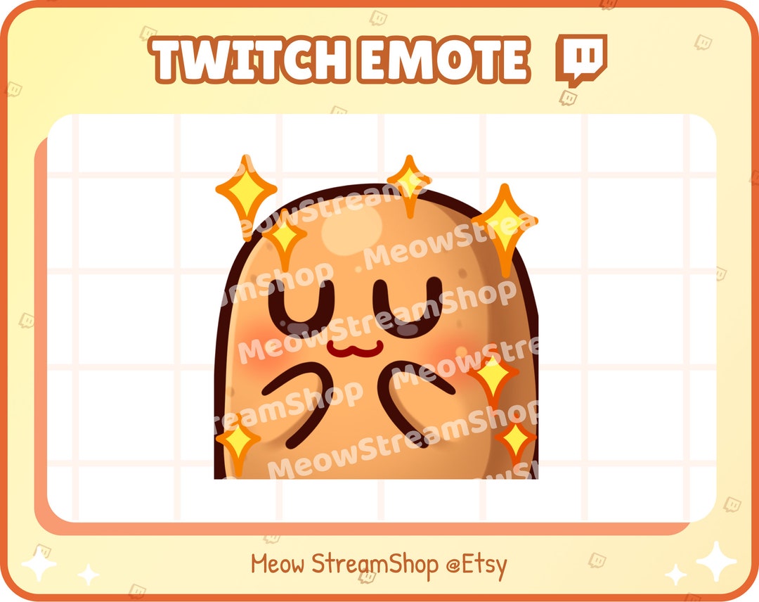 Twitch Emote / Cute Potato UWU, Shy, Embarrassed, Touching Finger ...