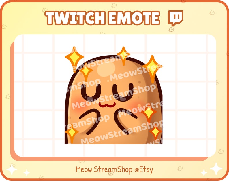 Twitch Emote / Cute Potato UWU Shy Embarrassed Touching - Etsy
