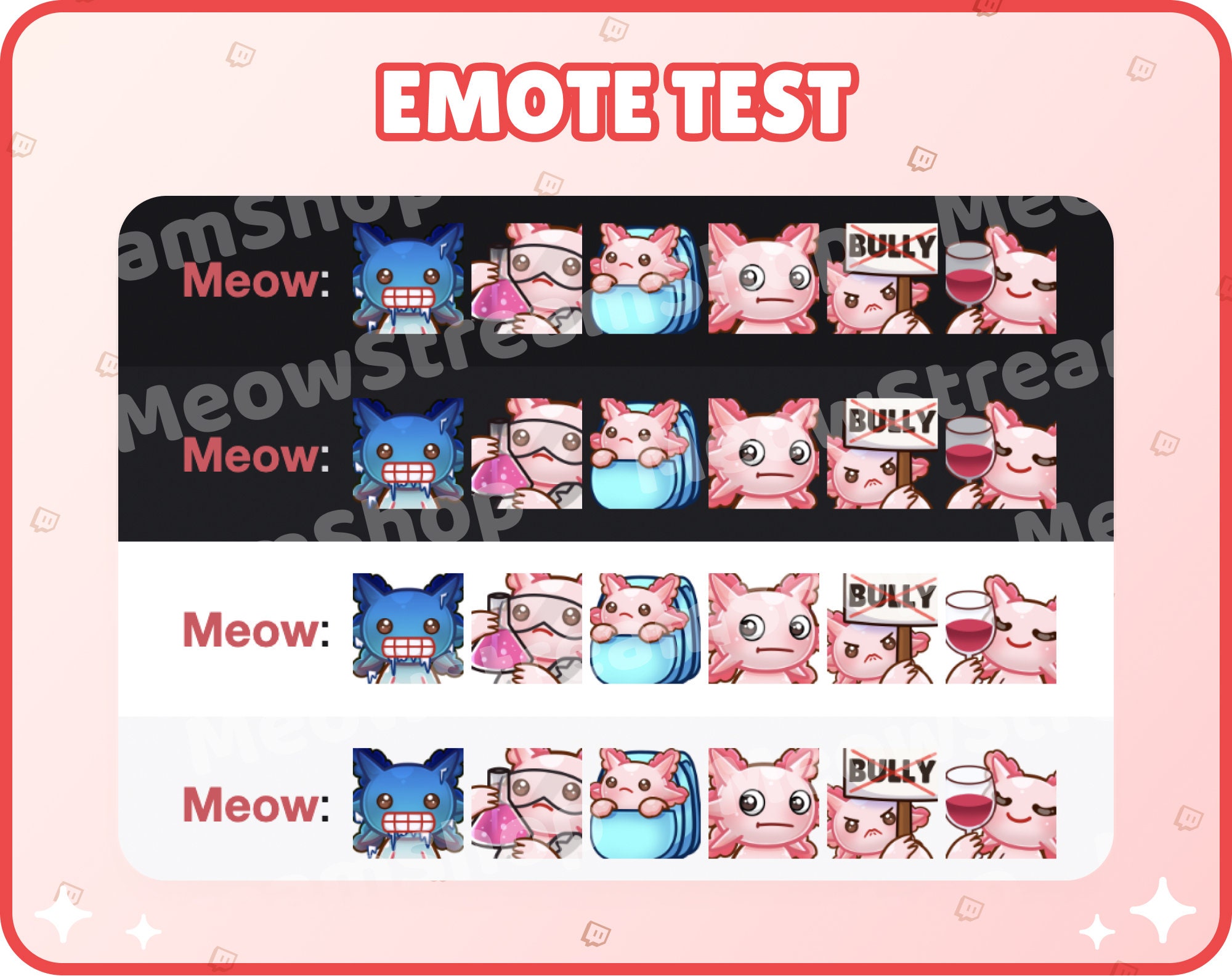 Twitch Emote / Cute Axolotl Mega Pack Emotes #2 (24 Emotes Ready to use ...