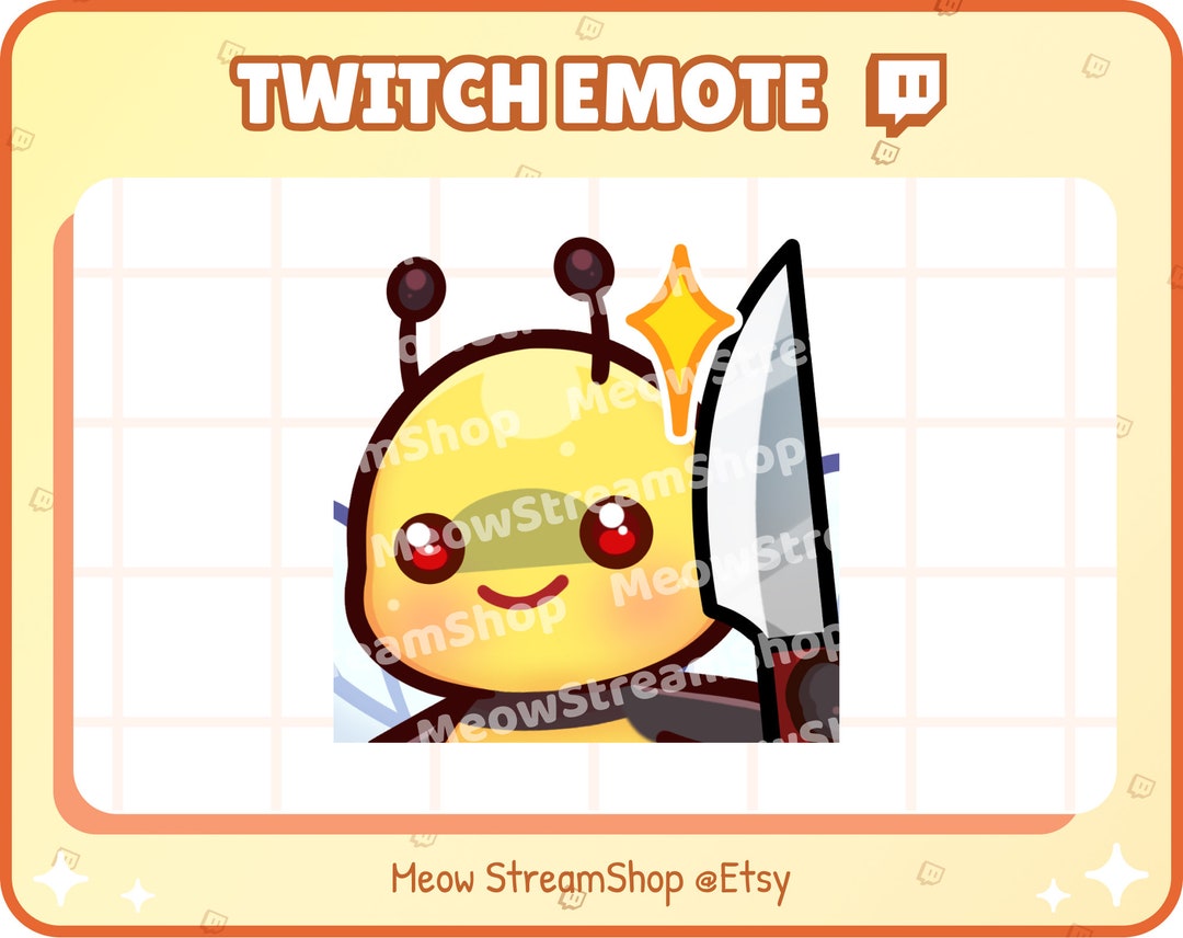 Twitch Emote / Cute Bee Knife, Knives, Yandere, Angry, Evil Emotes ...