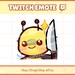 Twitch Emote / Cute Bee Knife, Knives, Yandere, Angry, Evil Emotes ...