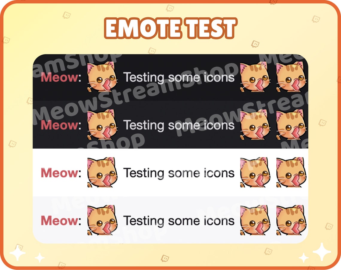 Twitch Emote / Cute Orange Cat POG Pogger Excited Happy - Etsy