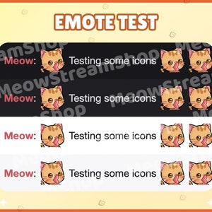 Twitch Emote / Cute Orange Cat POG, Pogger, Excited, Happy, Wow Emotes ...