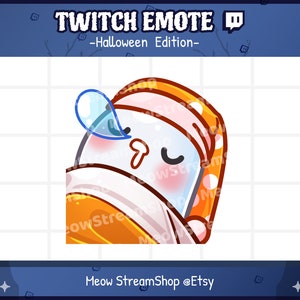 Twitch Emote / Cute Ghost Sleep, Offline, Sleepy, Tired Emote / Kawaii ...