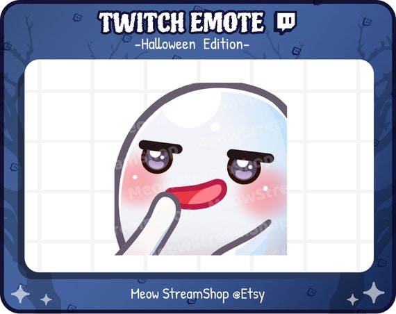 Twitch Emote / Cute Ghost Smug Evil Smirk Naughty Emote / - Etsy