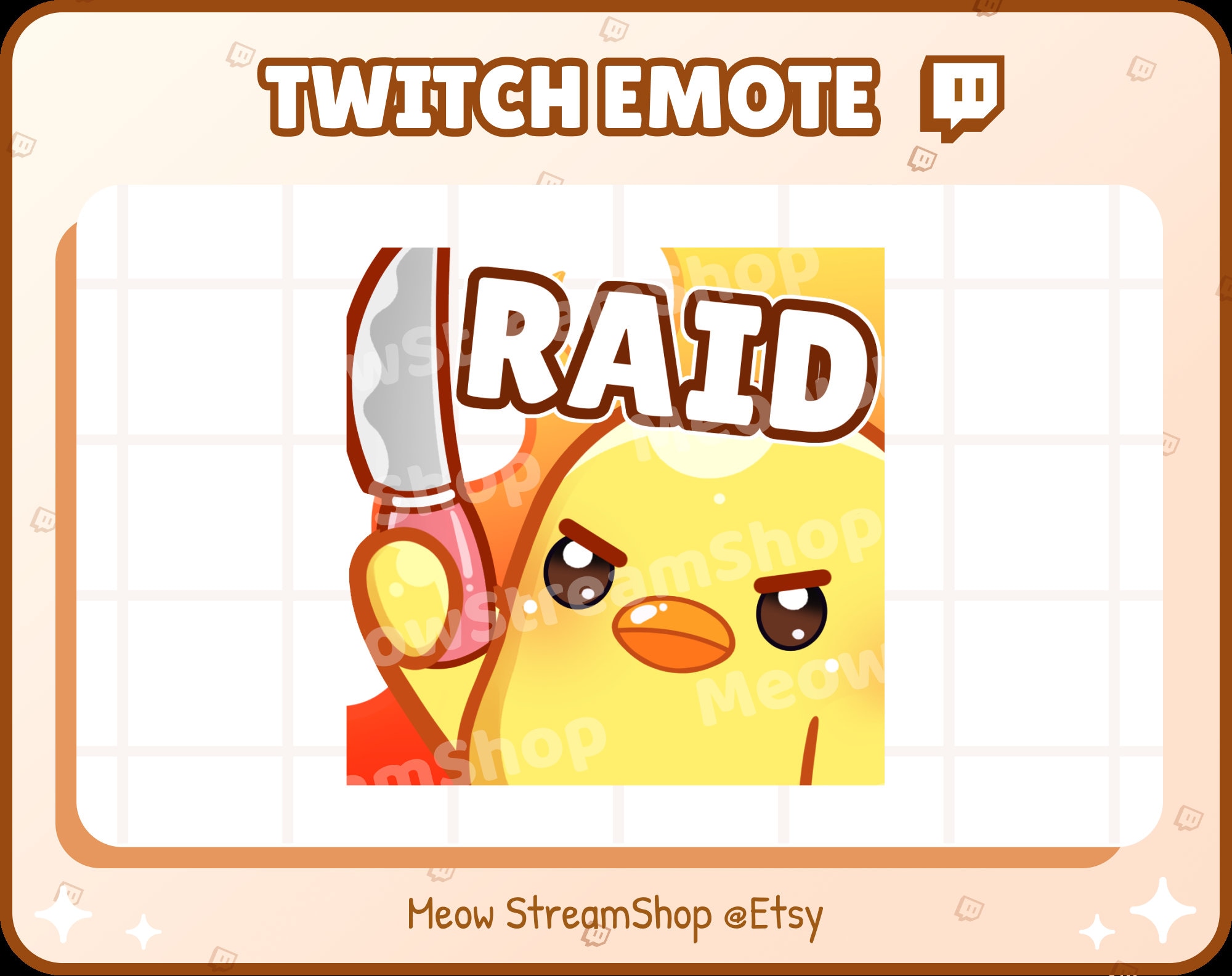 Twitch Raid Emote Kawaii Streamer Graphics Streamer Raid Art ...