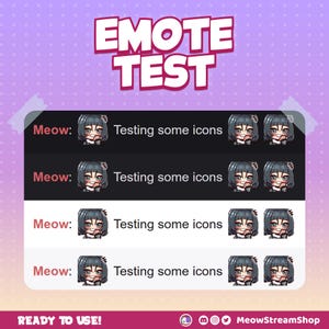 Twitch Emotes / Jane Doe Emotes Pack #1 (horny, Pat, Heart, Cry, Kiss ...