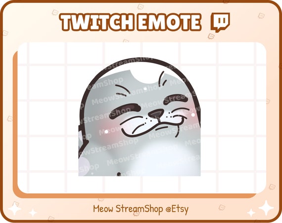 Twitch Emote / Cute Seal Comfy Happy Face Emote / Cute Seal | Etsy