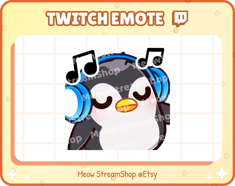 Twitch Emote / Cute Penguin JAM Music Dance Emotes / Cute - Etsy