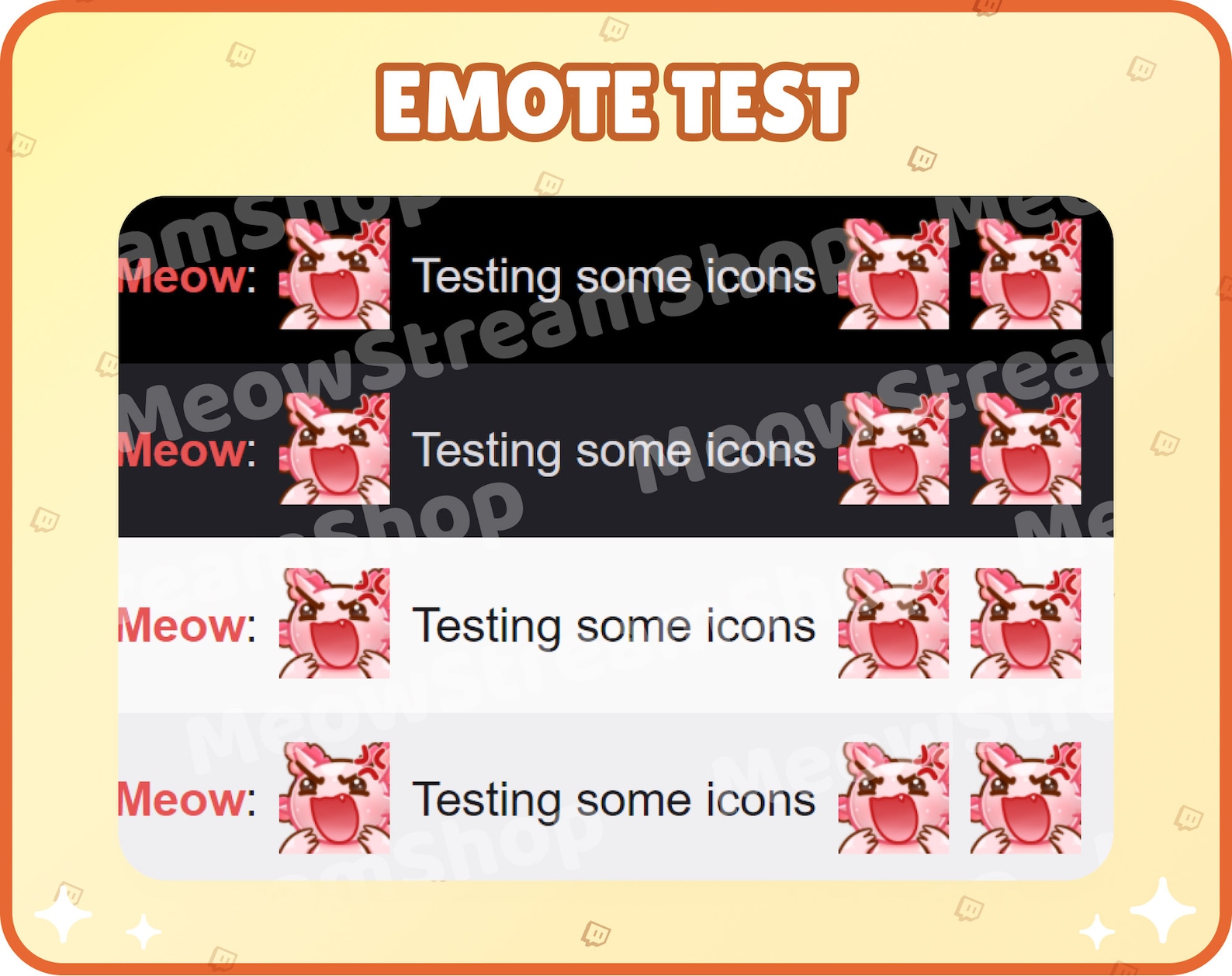 Twitch Emote / Cute Axolotl Sweating Emote / Cute Axolotl Salamander ...