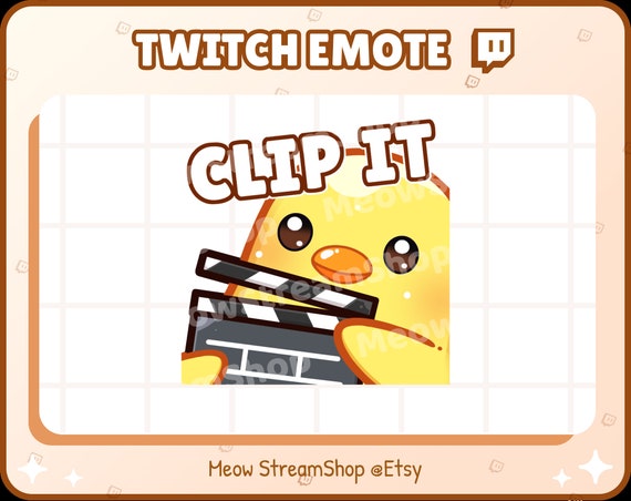 Twitch Emote / Cute Chick Clip It emoji for streamer / Cute | Etsy