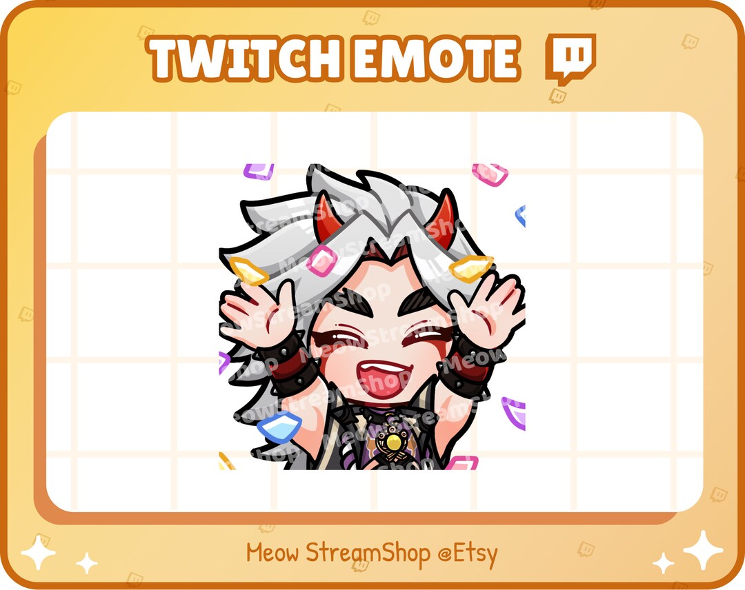Twitch Emote / Itto Arataki Hype, Happy, Confetti, Cheer Emotes ...