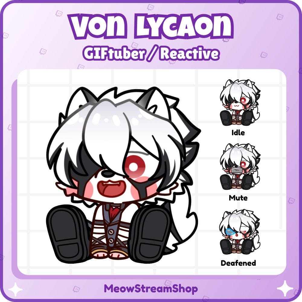 Von Lycaon Giftuber / Veadotube Discord Reactive Gif / Twitch Streaming ...