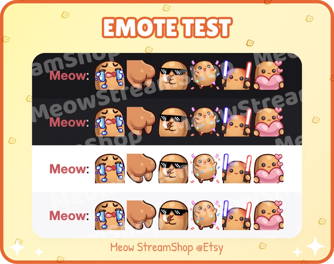 Twitch Emote / Cute Potato Mega Pack #1 Emotes (24 Emotes Ready to Use ...