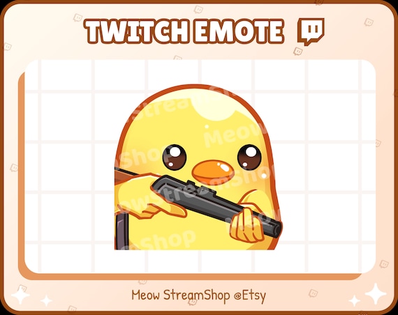 Twitch Emote / Cute Chick Gun Delete This Emoji for Streamer - Etsy