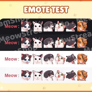 Twitch Emote / Cute Meme Cat Emotes Pack #3 (hehe, Alien, Melvin, Panic ...