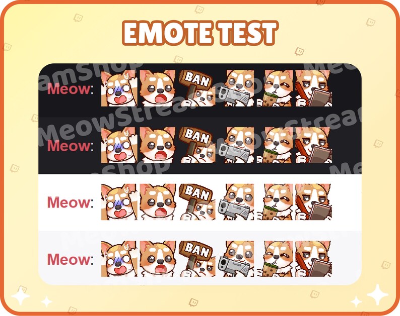 Twitch Emote / Cute Corgi Emotes Pack #5 (sip Boba, Take Note, Panic ...