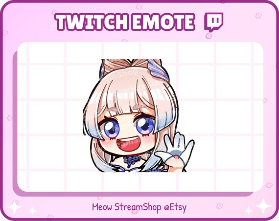 Twitch Emote / Sangonomiya Kokomi Hi Waving Emotes / Genshin - Etsy ...