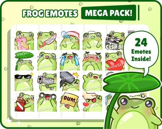 Twitch Emote / Cute Frog Mega Pack Emotes 24 Emotes Ready to - Etsy Canada