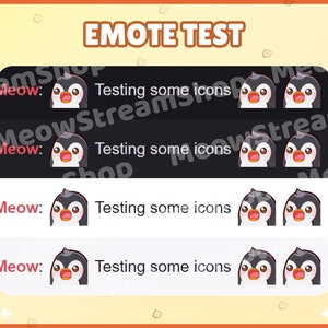Twitch Emote / Cute Penguin Gasp Emotes / Cute Penguin Emote for ...