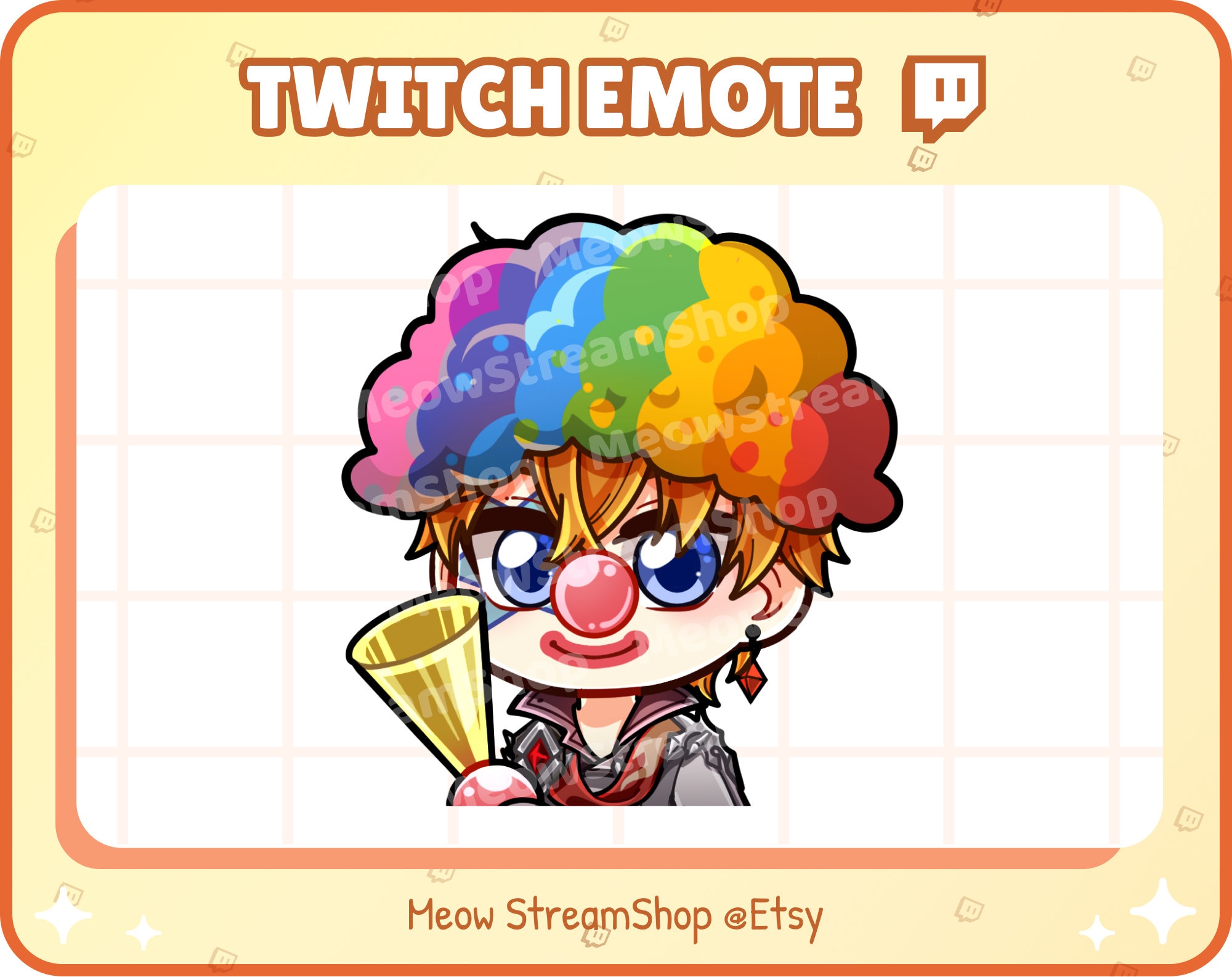 Twitch Emote / Childe Tartaglia Clown Emotes / Genshin Impact - Etsy ...