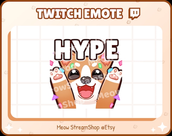 Twitch Emote / Corgi HYPE Happy Confetti Emoji for Streamer | Etsy