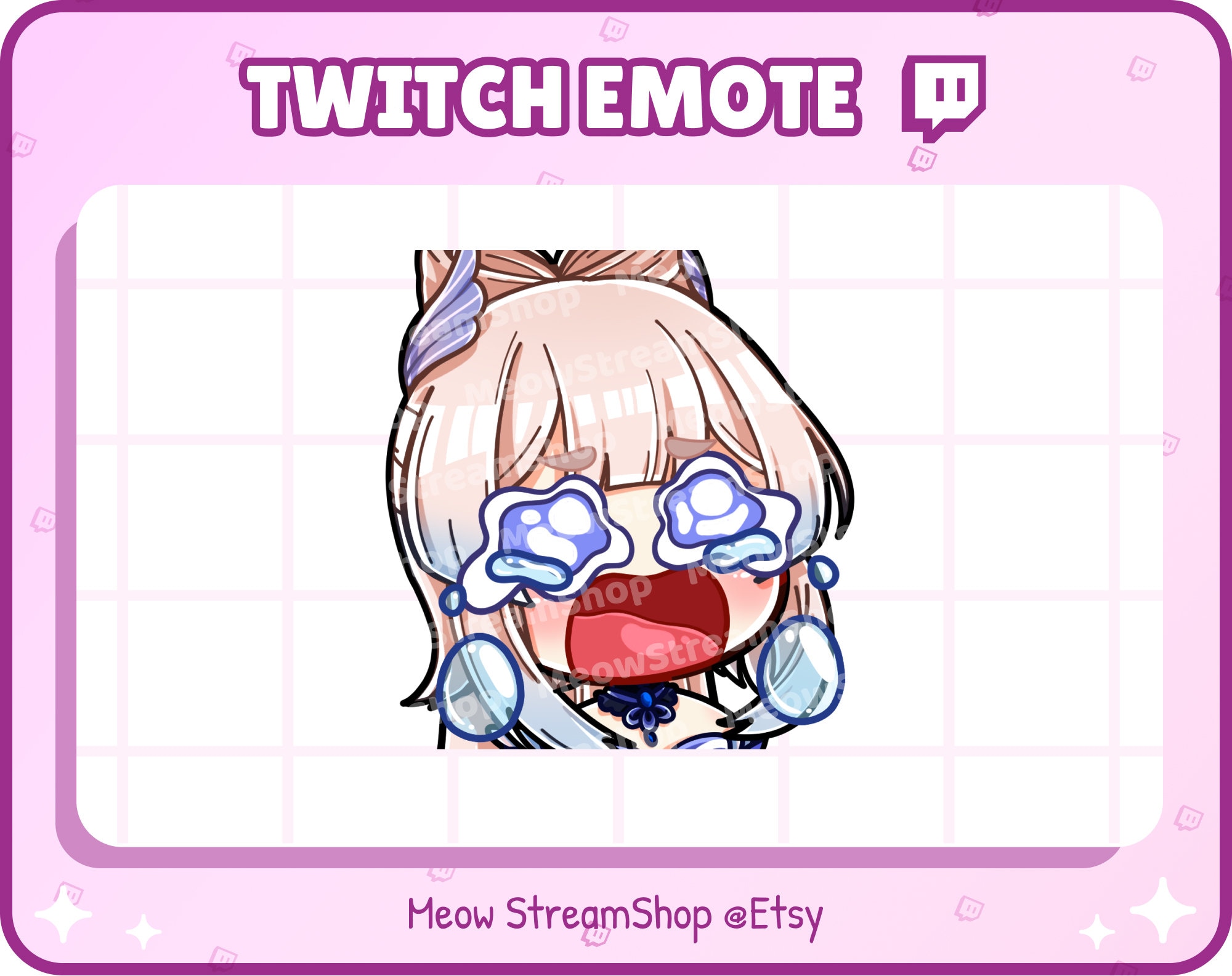 Twitch Emote / Sangonomiya Kokomi Cry, Sad Emotes / Genshin Impact Sub ...